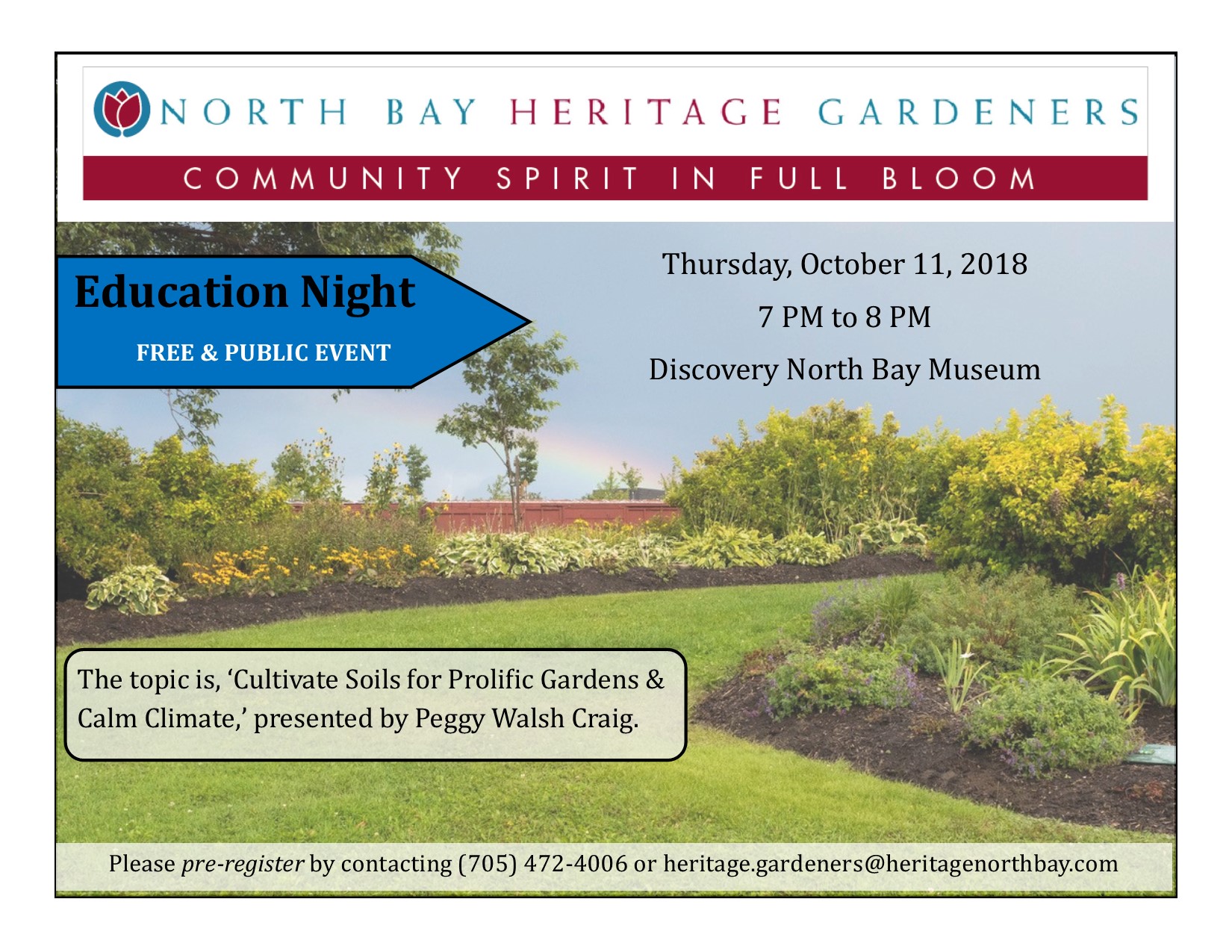 NBHG Education Night – Soil – North Bay Heritage Gardeners